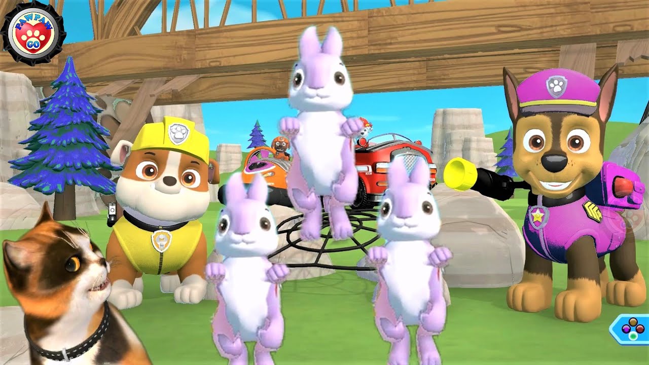 Paw Patrol On A Roll! #3 🐇🚓🚜Pups Save The Cute Rabbits!! FHD - YouTube