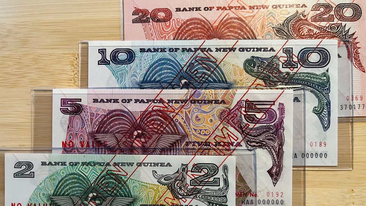 Papua 1975 Pick#1-4 Specimen Banknotes - YouTube