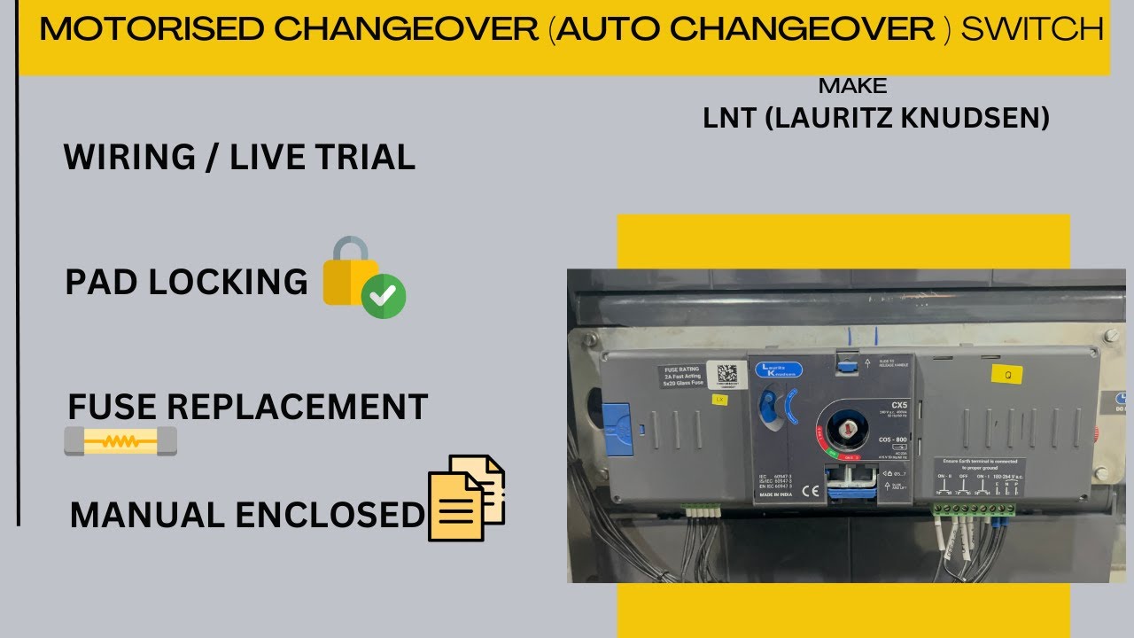 LnT Lauritz Knudsen motorized changeover switch(auto changeover) wiring ...