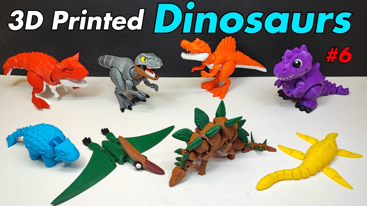3D Printed Dinosaurs _ S6 | The World of Dinosaurs in 3D Printing - YouTube