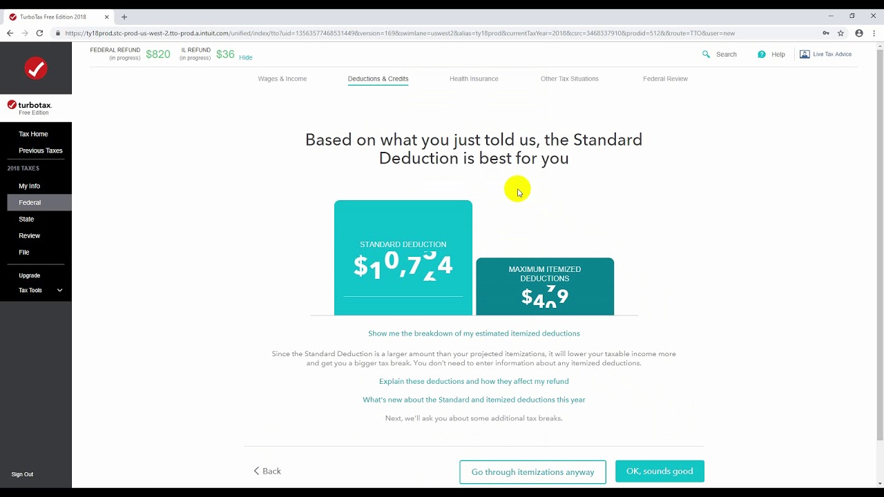Turbotax 2018 tax return - YouTube