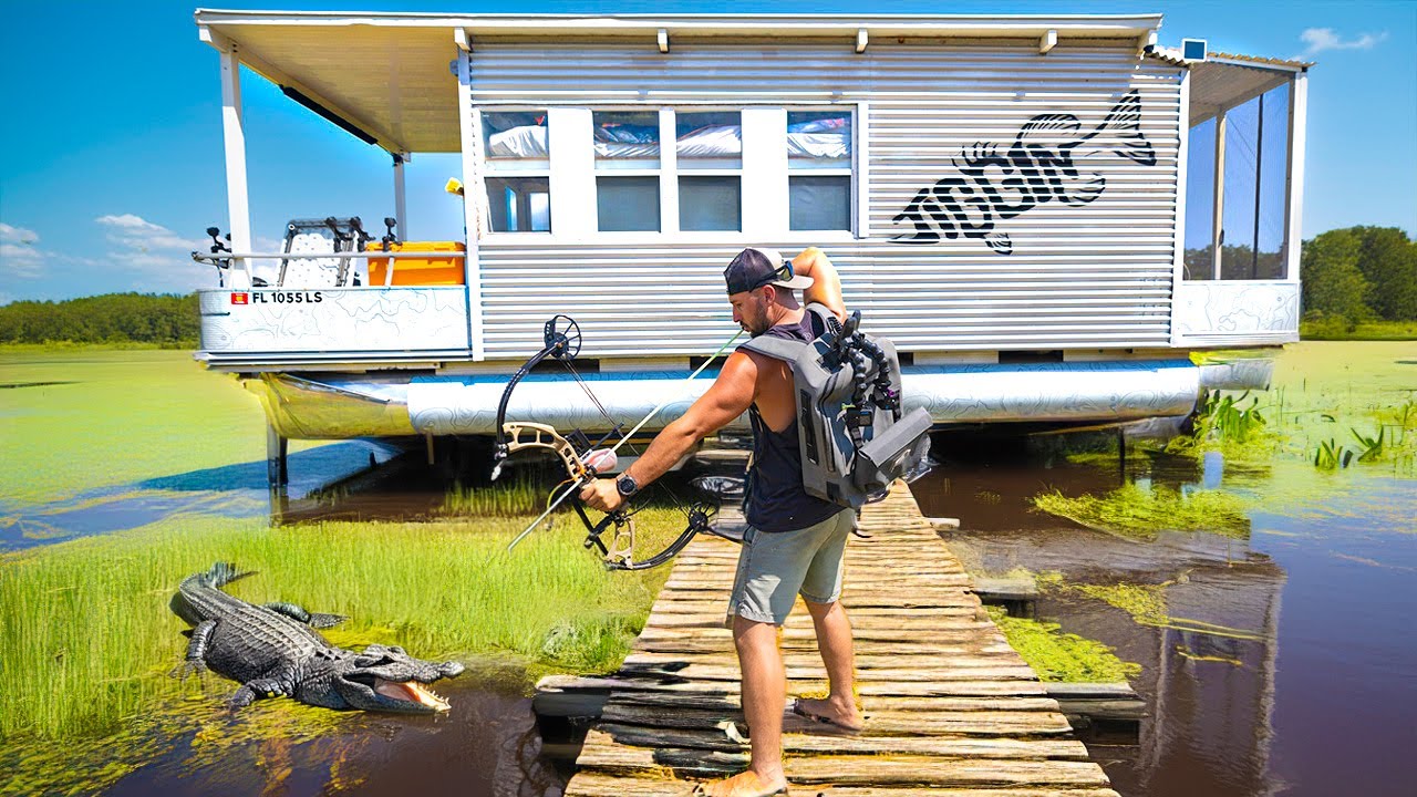 24HR House Boat OFF-GRID Challenge! (blown engine) - YouTube