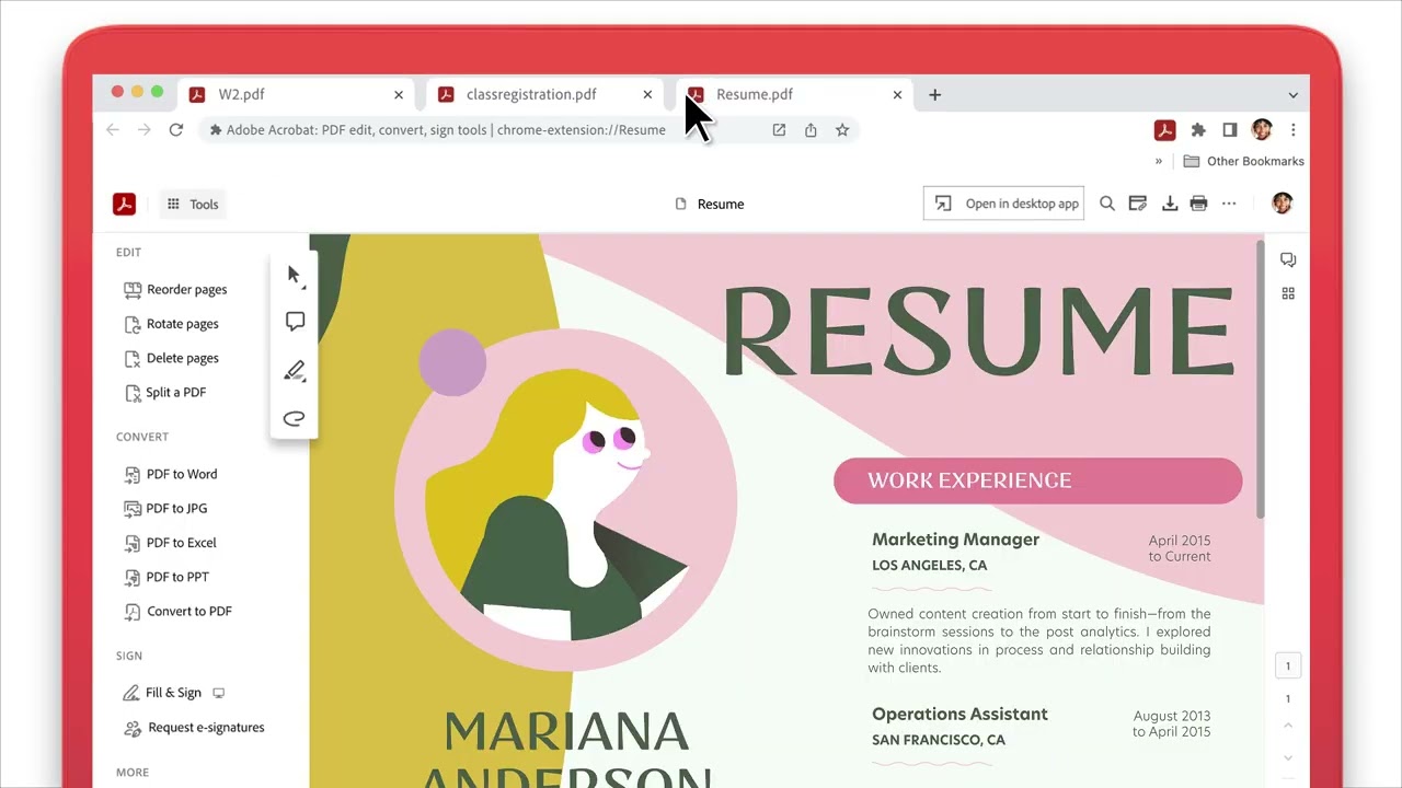 Work with PDFs Directly in Google Chrome | Adobe Acrobat | Adobe Document Cloud - YouTube