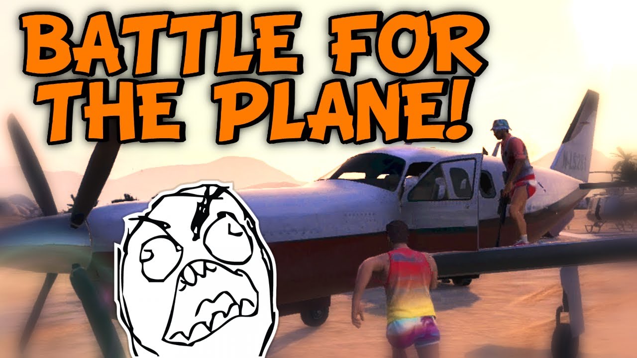 BATTLE FOR THE PLANE! - GTA 5 Online - YouTube