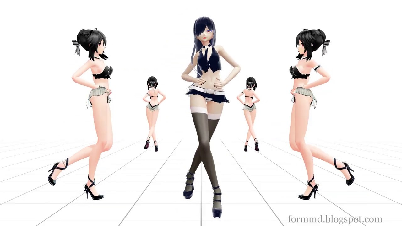 MMD : Walk 5 Models motion DL - YouTube