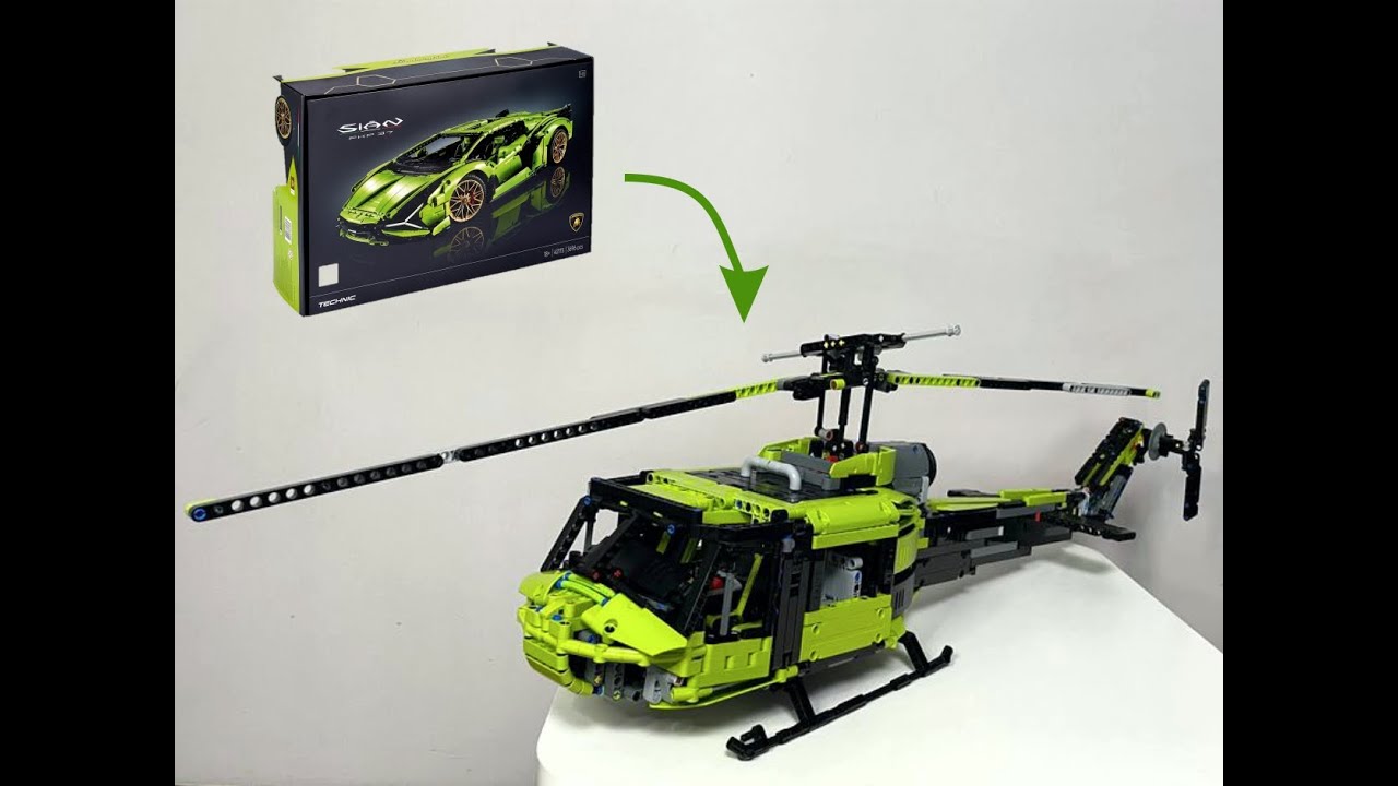 Lego Bell UH-1 Iroquois Huey Model 204 (Model B Lego Technic 42115 set ...