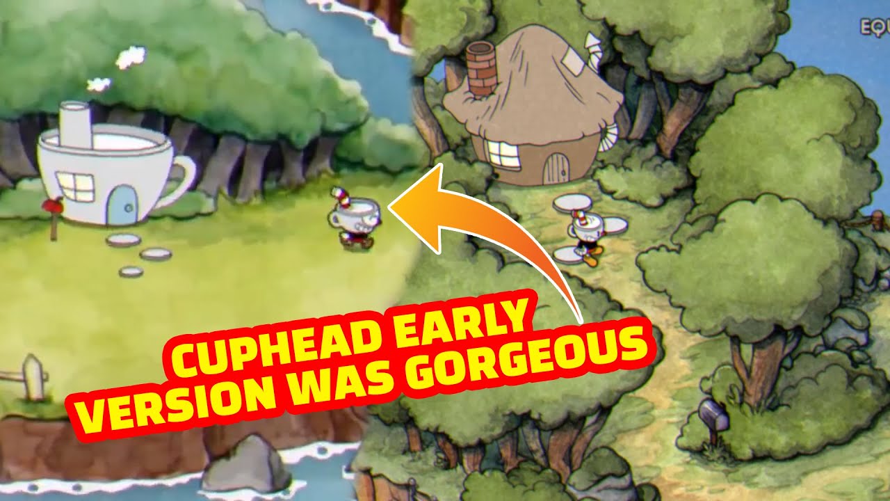 Cuphead first Early Map vs Finished Map - YouTube