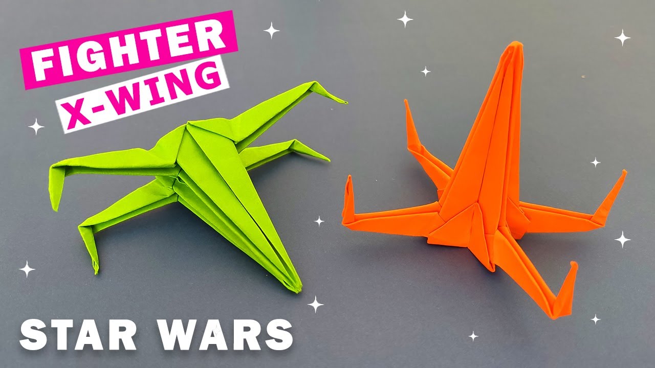 star wars x-wing fighter origami tutorial darth vader 😍 |HOW TO MAKE ...