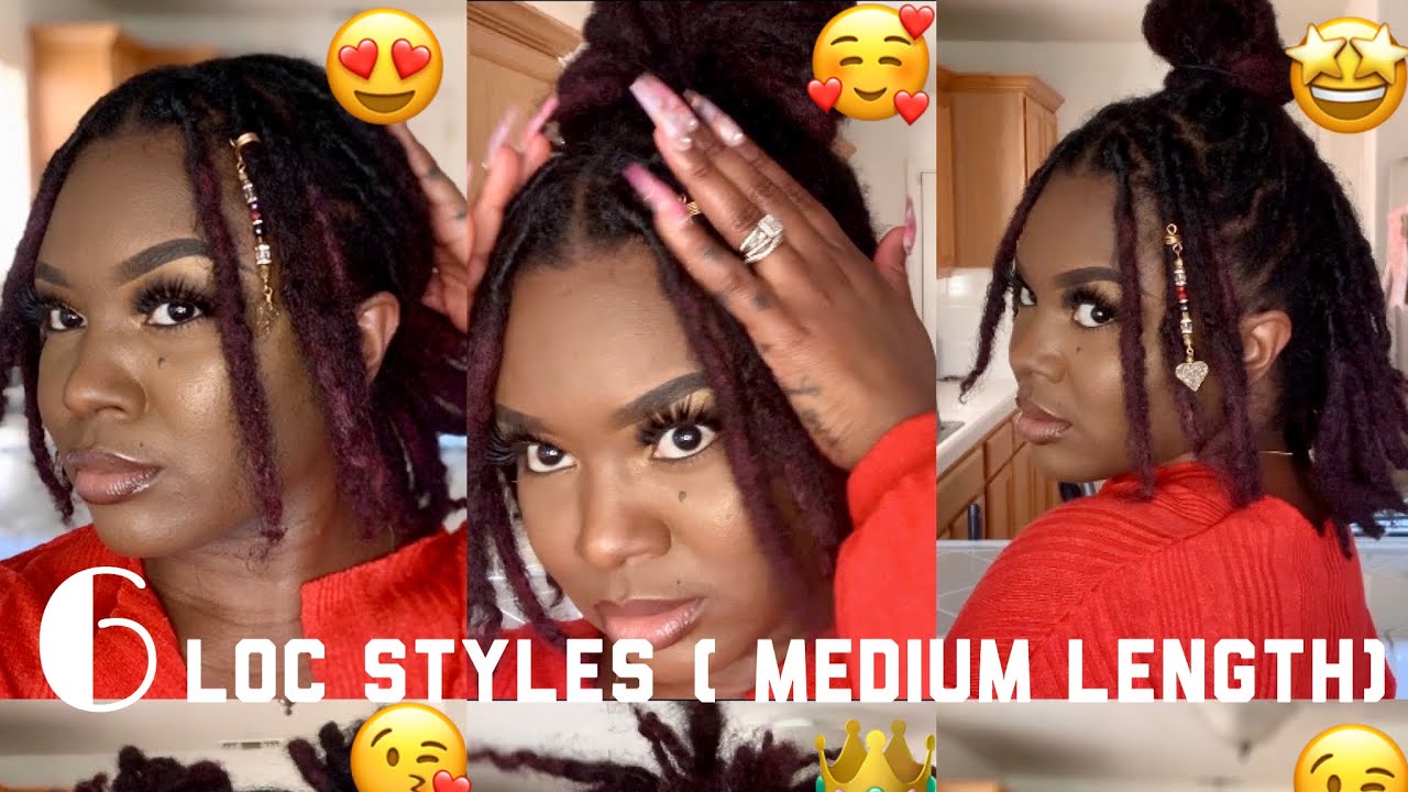 6 LOC STYLES ( MEDIUM LENGTH LOCS) ‼️ - YouTube