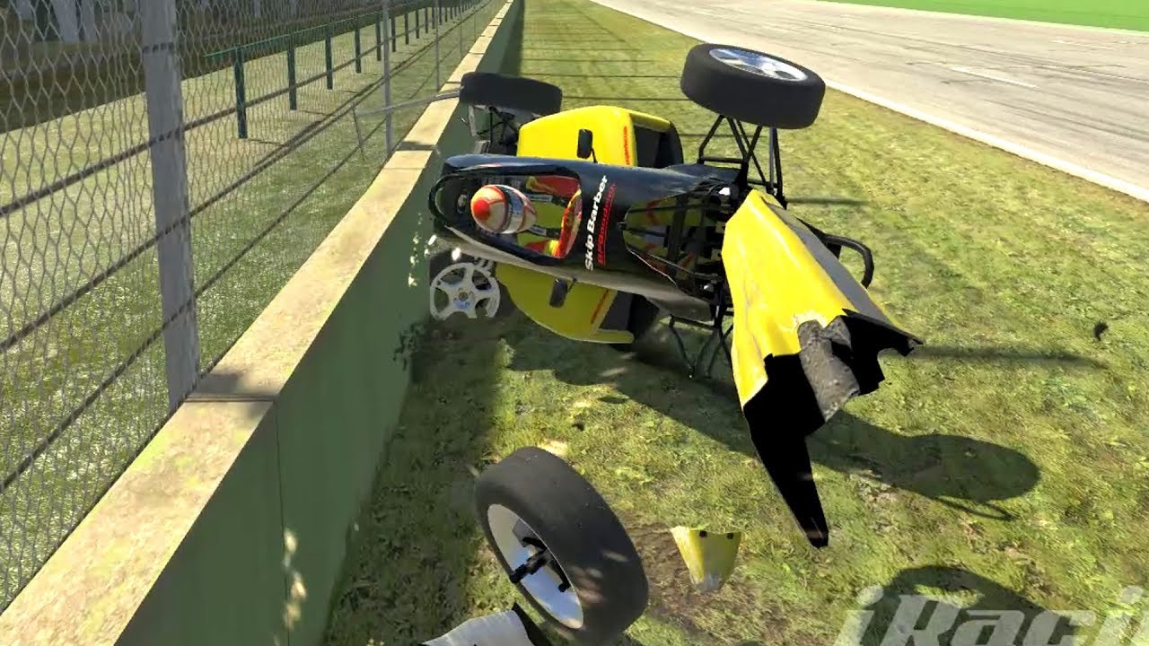iRacing - New realistic damage model crashes - YouTube