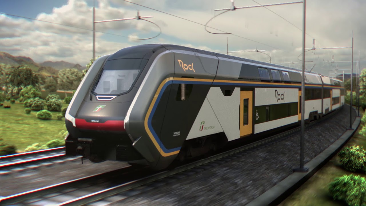 Rock: new Hitachi Rail regional train for Trenitalia - YouTube