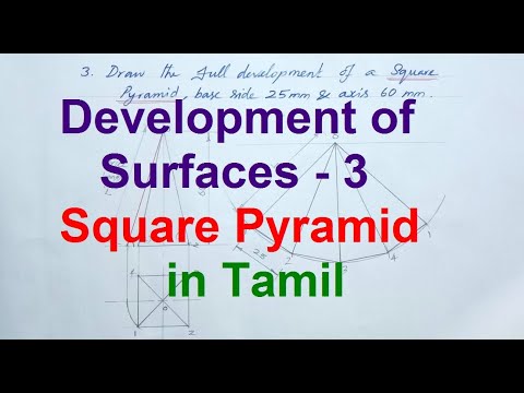 Surface Development of Square Pyramid - YouTube