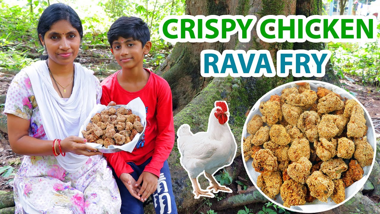 Crispy Chicken Rava Fry Recipe In Telugu | Mangalore Style Chicken Fry ...