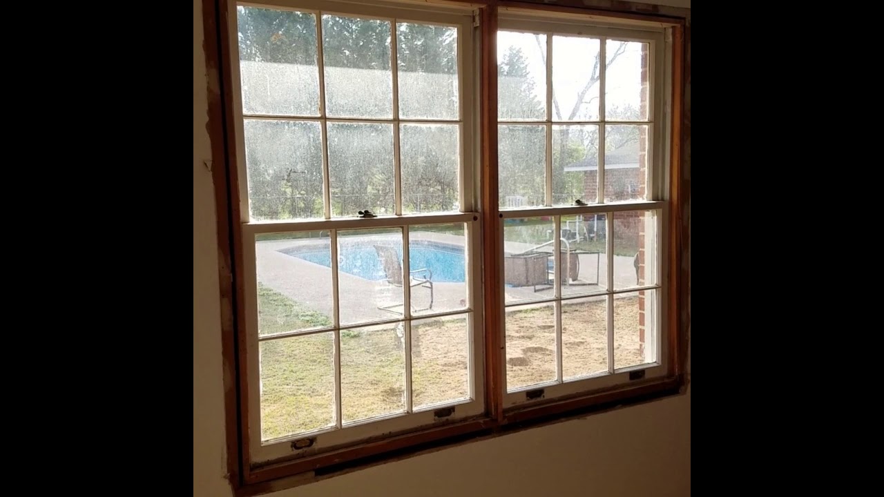 Replacement Window Installation on a brick house - YouTube