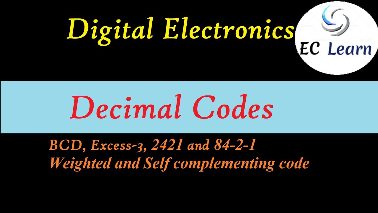 Decimal codes | Digital Electronics - YouTube