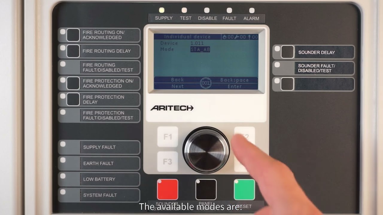 Using Device Diagnostics on a 2X Aritech Control Panel - YouTube