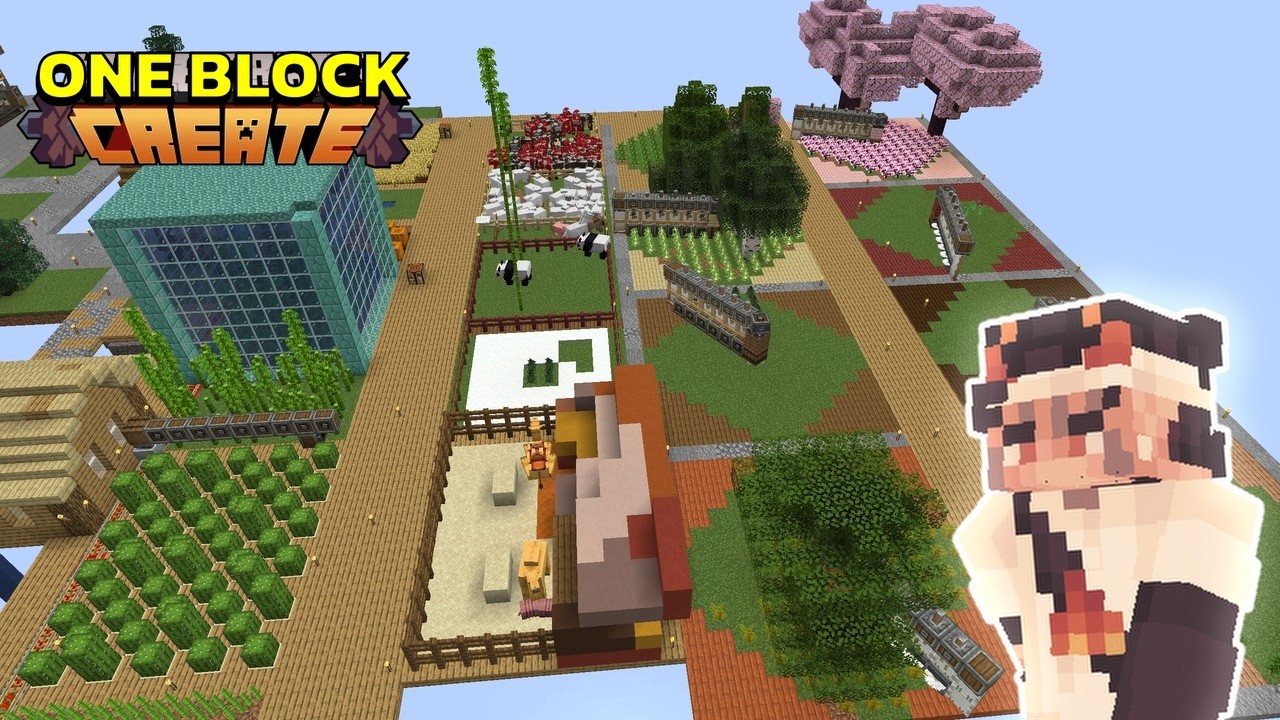 I Built a FARMING DISTRICT in Create ONE BLOCK - YouTube