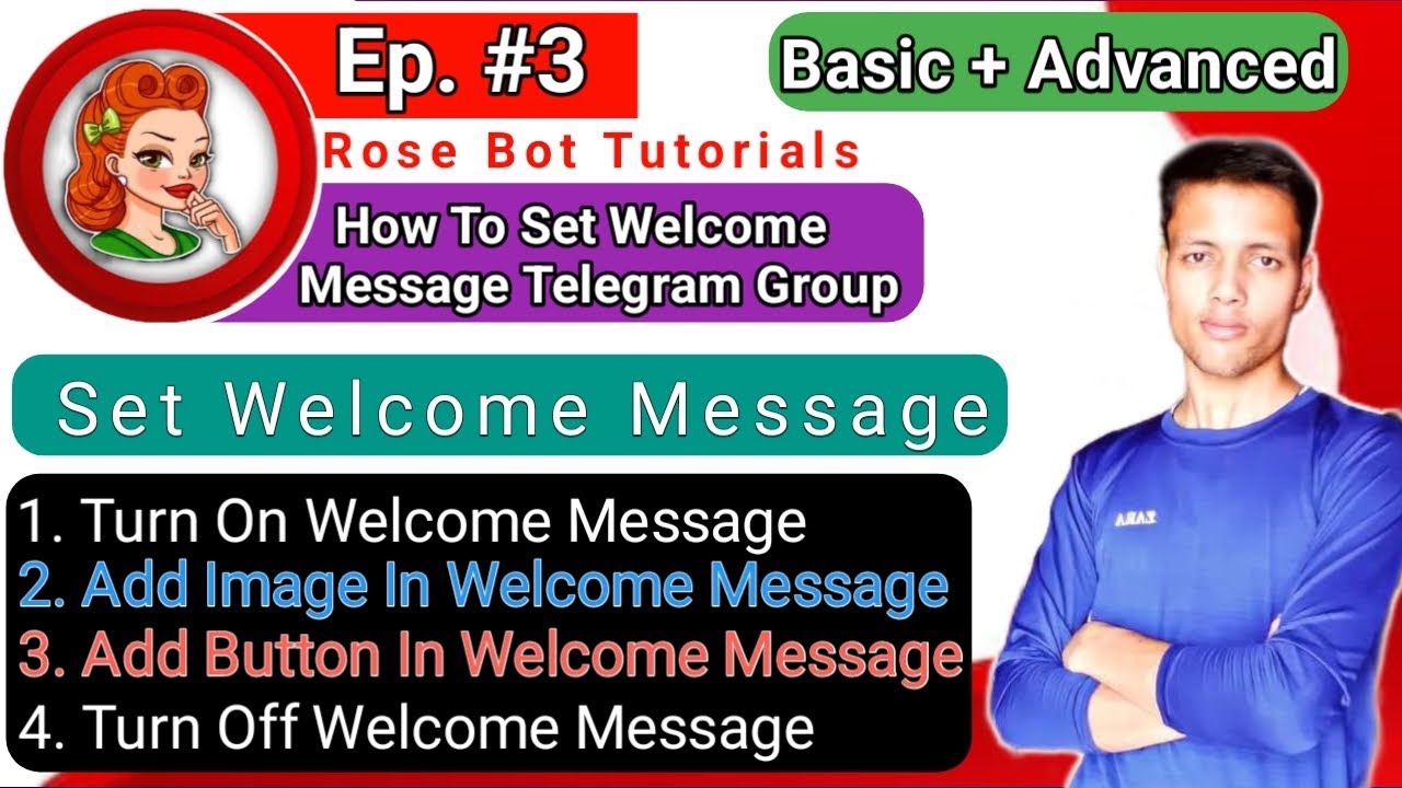 Ep 3 How To Set Welcome Message In Telegram Group Rose Bot Me Ep 3 How To Set Welcome Message In Telegram Group Rose Bot Me
