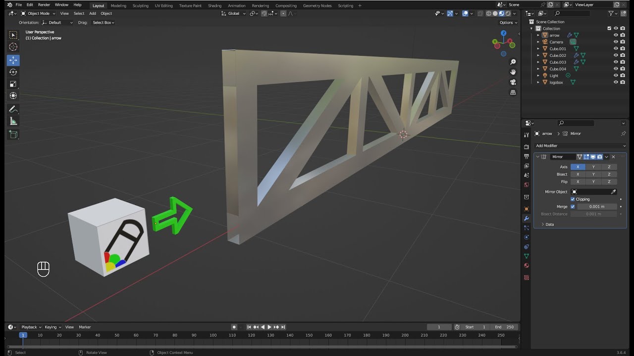 Blender building : Model EP-60 : Truss : โครงถัก - YouTube