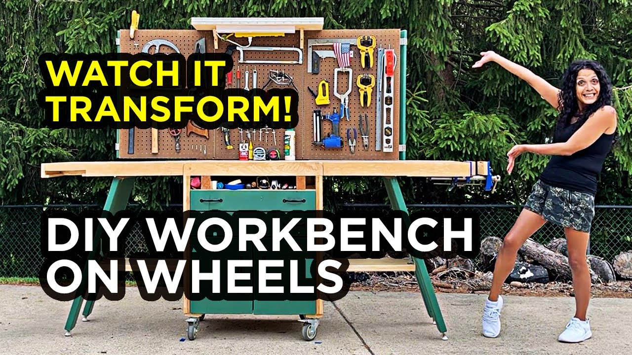 DIY Folding Mobile Workbench - YouTube