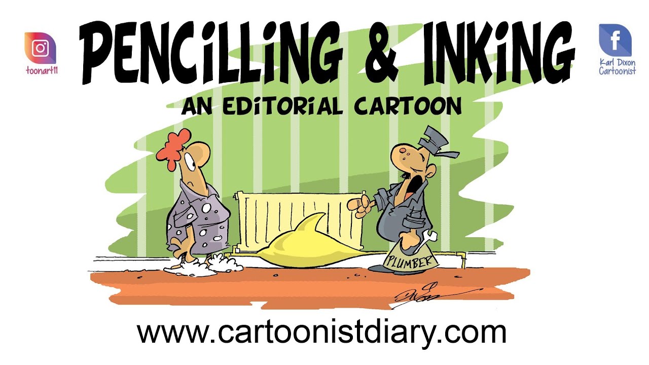 Drawing an Editorial cartoon - YouTube