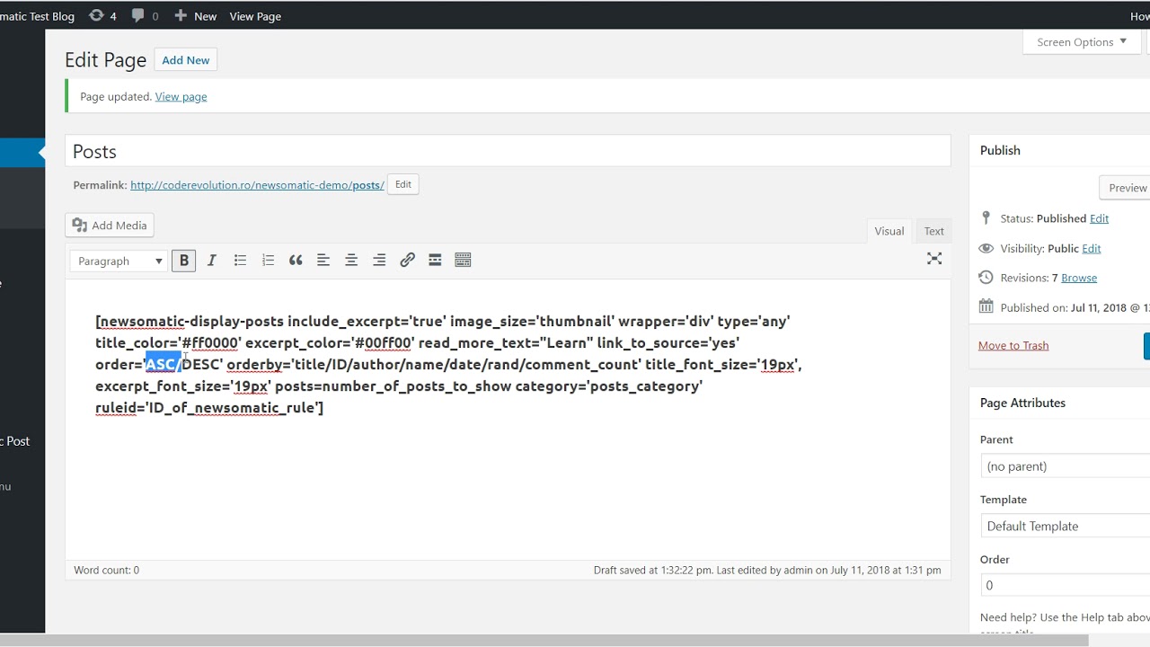 Shortcode examples for the Newsomatic plugin [newsomatic-display-posts ...