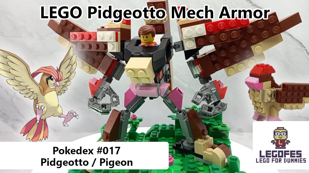 LEGO POKEMON MECH - Pokedex 017 Pidgeotto / Pigeon (Tutorial Build ...