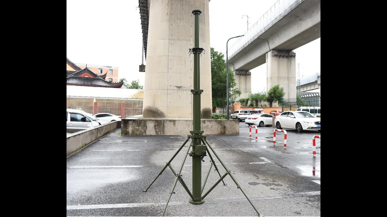 SY-300 Crank Up Telescoping Mast =GOLDEN MASTS= - YouTube