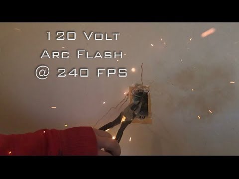 120 volt Arc Flash at 240 FPS - YouTube