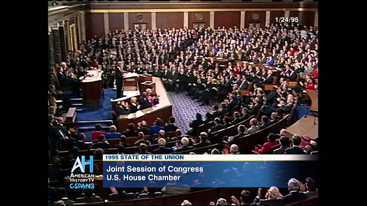 President Clinton 1995 State of the Union Address Preview - YouTube