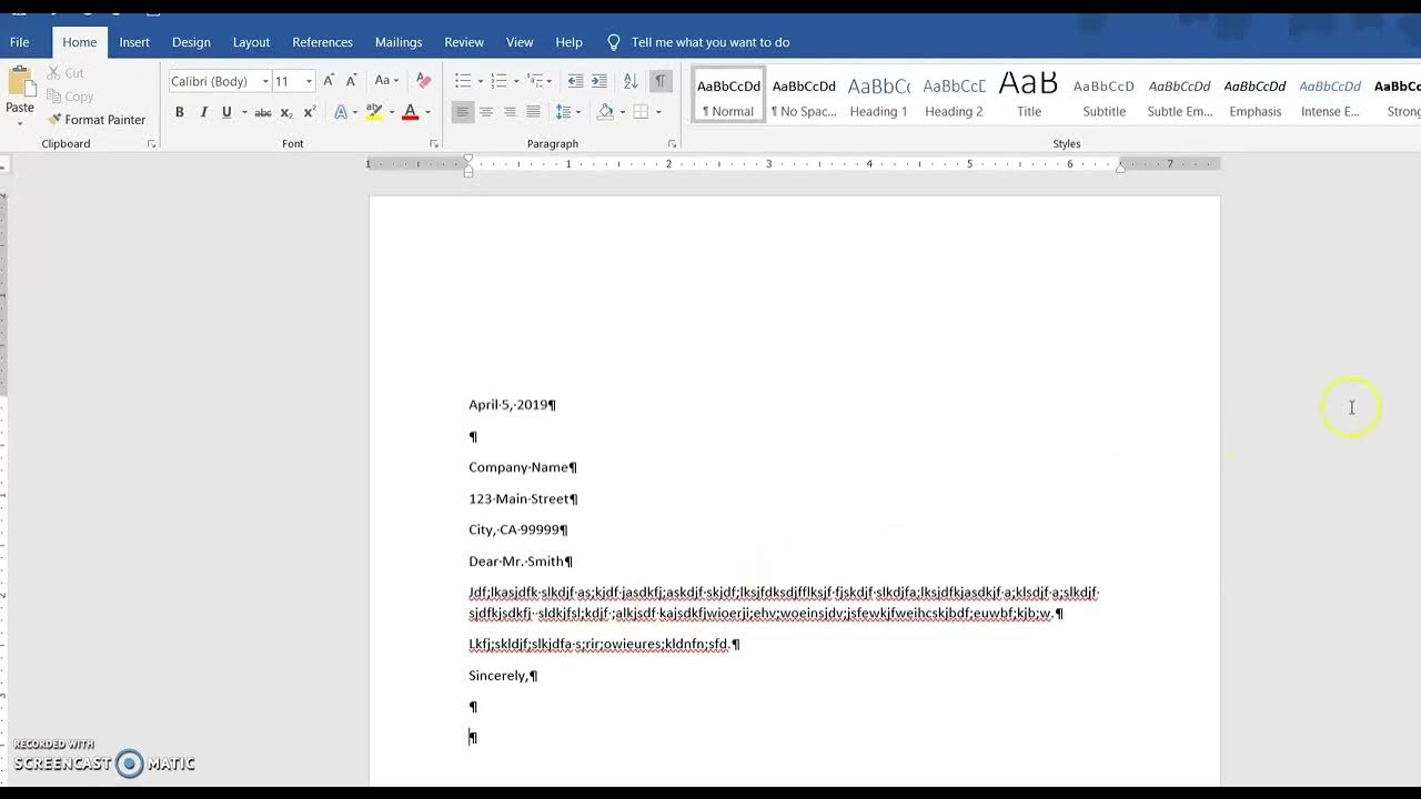 Microsoft Word - Block style letter - YouTube