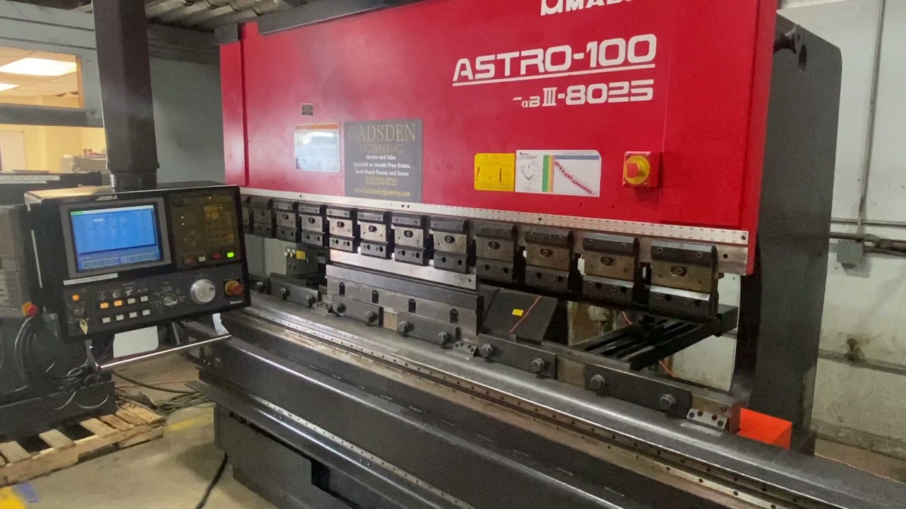 88 Ton x 8' Amada Astro-100 FBDIII 8025 Press Brake, 2000 - De-Roboted ...