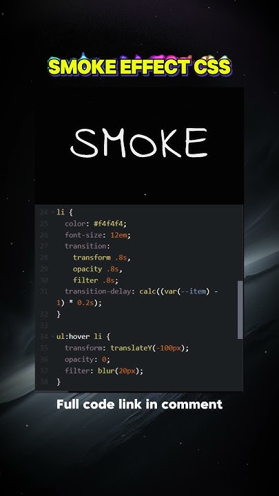 Smoke Text Effect Css Only Css Html Codetomato Youtube 7189