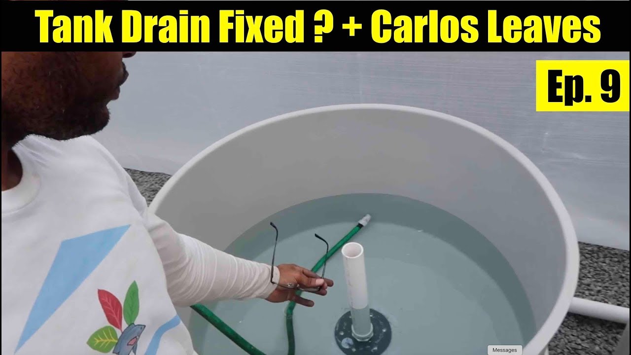 Bottom Drain Fixed ? + Carlos leaves | The Aquaponics God Ep. 9 - YouTube