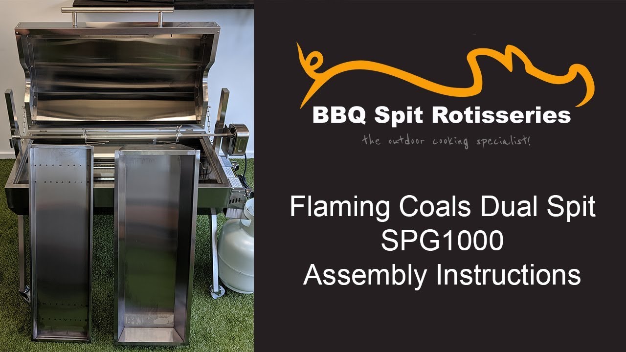 Flaming Coals Dual Fuel Spit Roaster (SPG1000) Assembly Guide - YouTube
