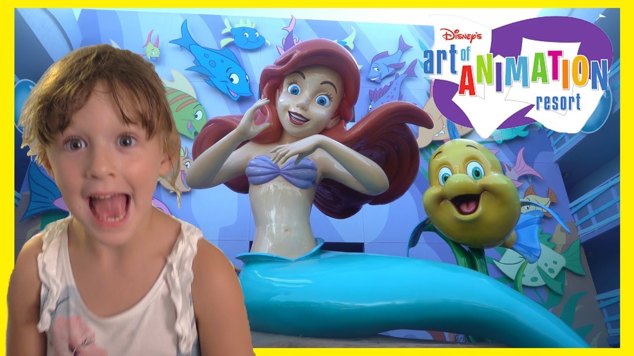 Disney World Art Of Animation Princess Ariel Room Tour with The Disney ...