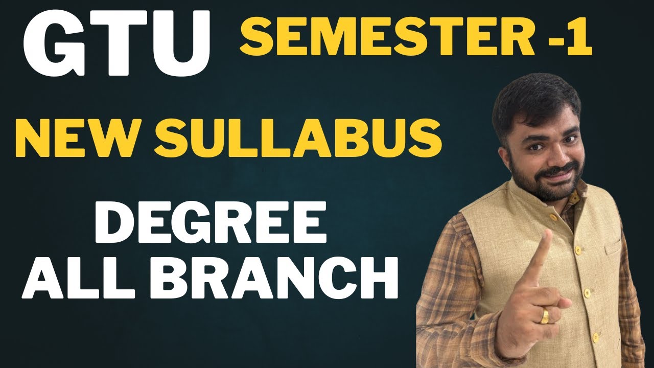 GTU - SEMESTER -1-DEGREE - NEW SYLLABUS - MATHS - ALL BRANCH - YouTube