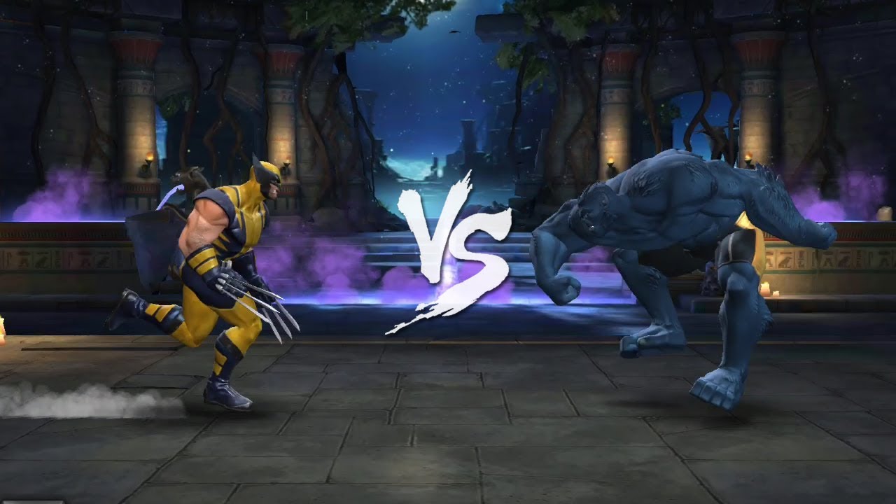 MCOC Fights - Wolverine vs Beast | Marvel Contest of Champions - YouTube