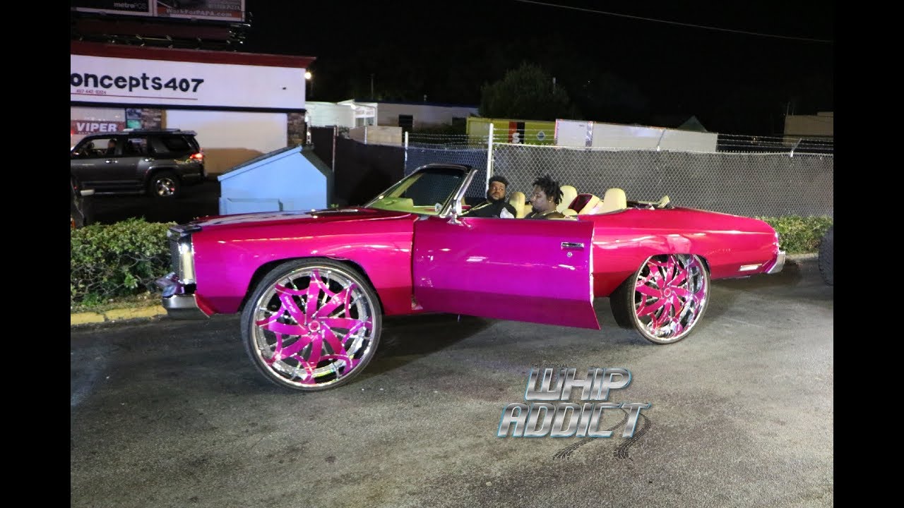 WhipAddict: Kandy 74' Chevy Impala Convertible on Amani Forged 30s ...