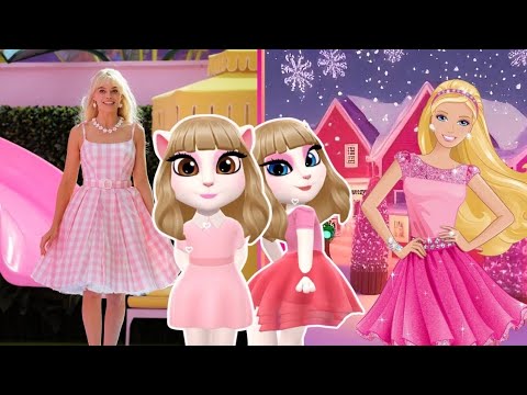 BARBIE Vs BARBIE || MY TALKING ANGELA2 || MAKCOVER || COSPLAY - YouTube