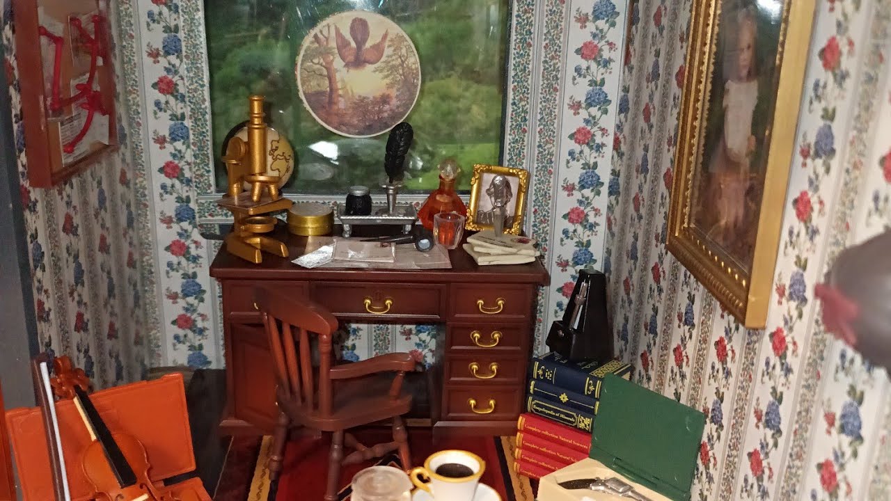 Dollhouse Miniature Re-ment Detective Room Box Scene Unboxing - YouTube