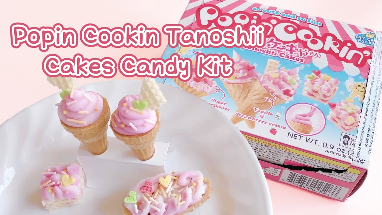 popin cookin tanoshii cakes kit🍰 | diy japanese candy making kit | asmr ...