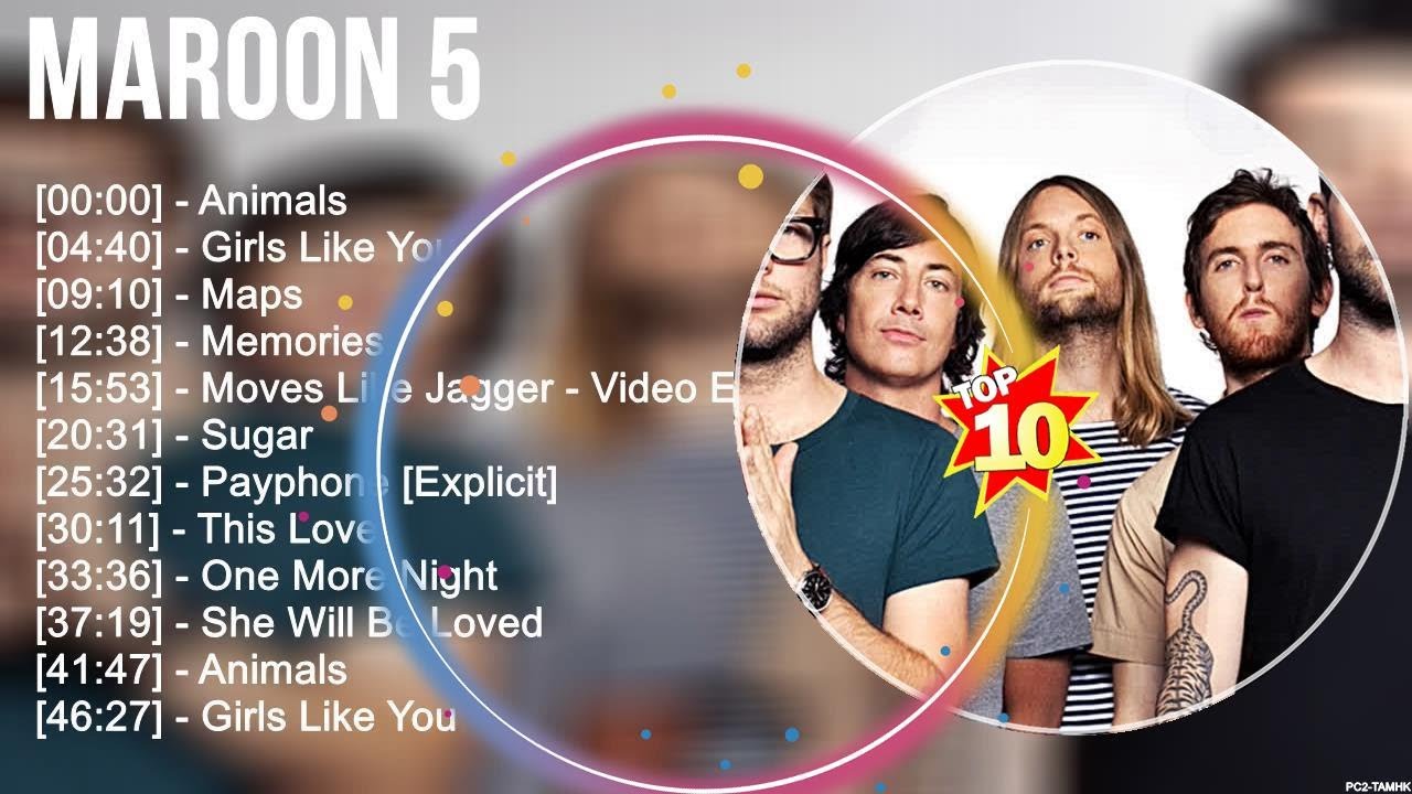 Maroon 5 Best Songs Of All Time 💛💛 Captivating And Emotionally Moving ...