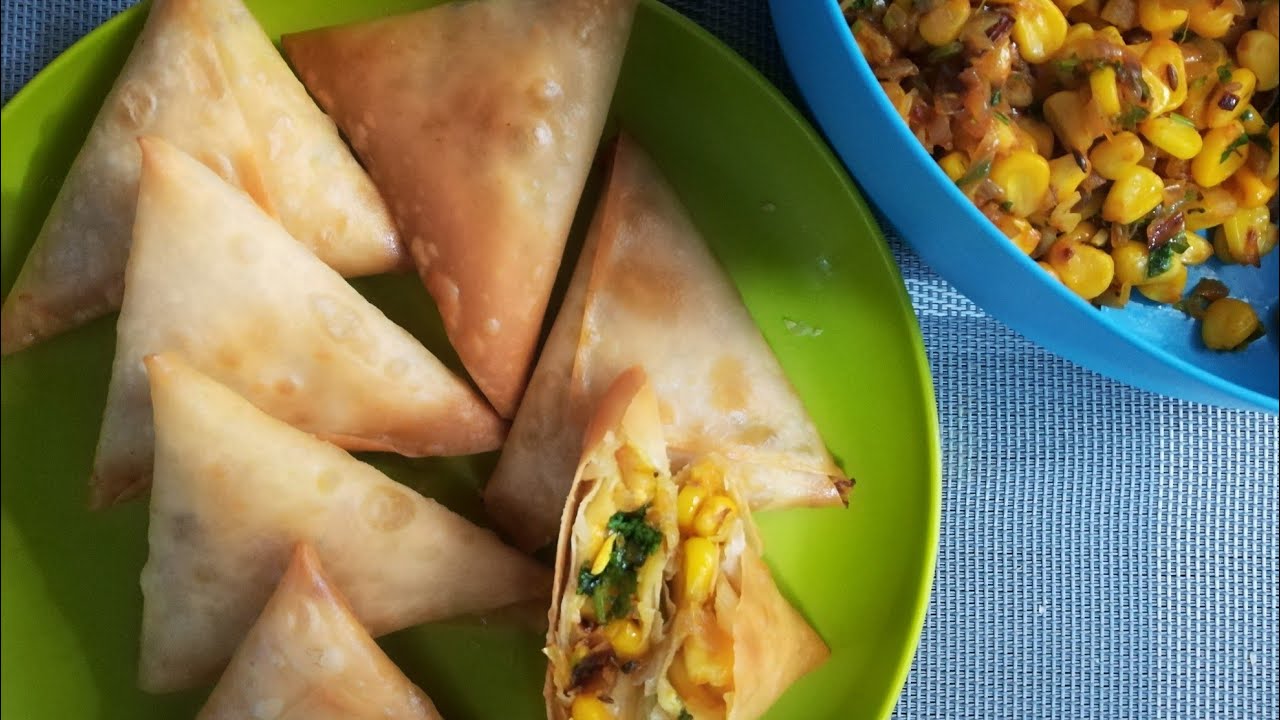 Corn Samosa Recipe l Corn Samosa Recipe with Cheese l Cheese Corn/Corn ...