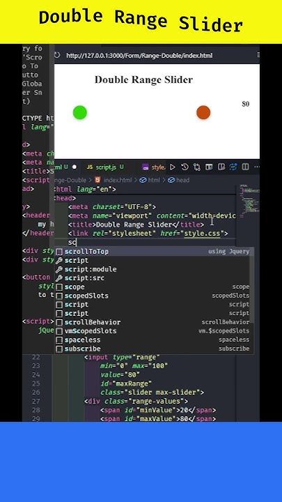Interactive Double Range Slider Customize, Control, and Code! - YouTube