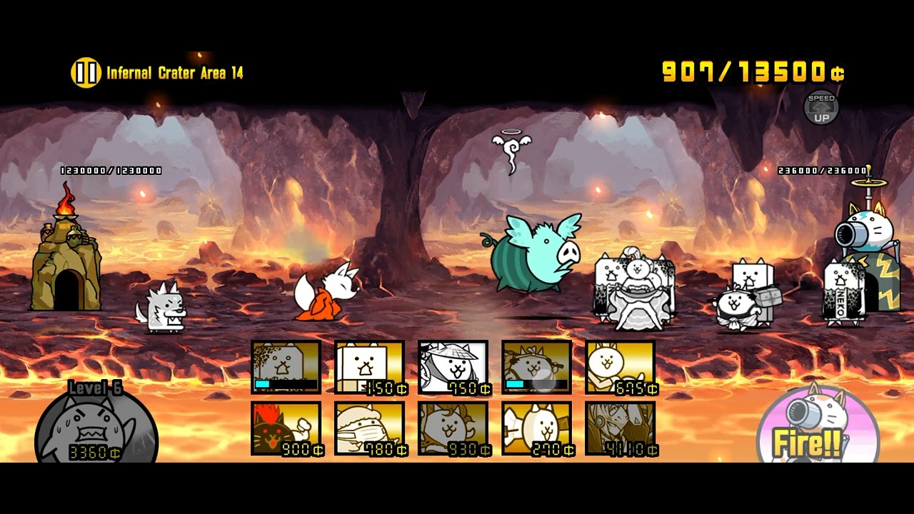 The Battle Cats | Jinfore Volcano | Infernal Crater Area 14 - YouTube