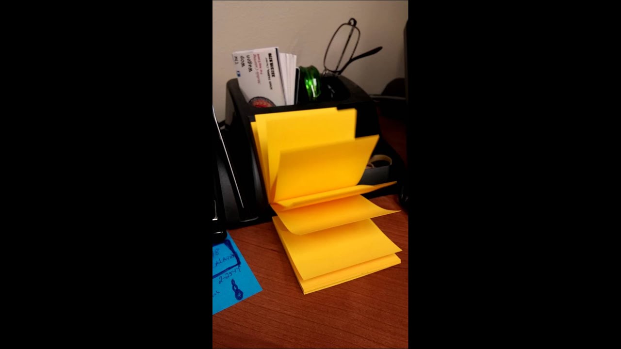 Perpetual Slinky Post It notes!!! - YouTube