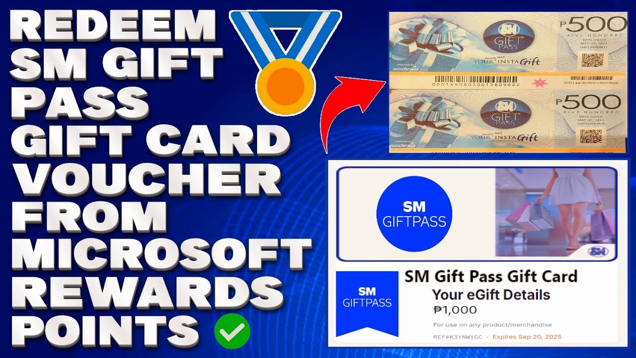How To Redeem SM Gift Pass Gift Card Voucher From Microsoft Rewards ...