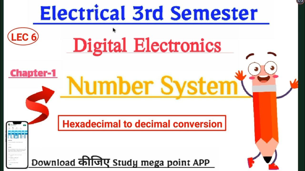 Hexadecimal to Decimal conversion||number system Digital Electronics||polytechnic 3rd semester ...